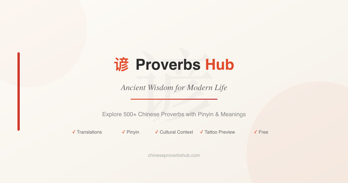 Chinese Proverbs & Idioms: 500+ Sayings with Pinyin, Meaning & Stories